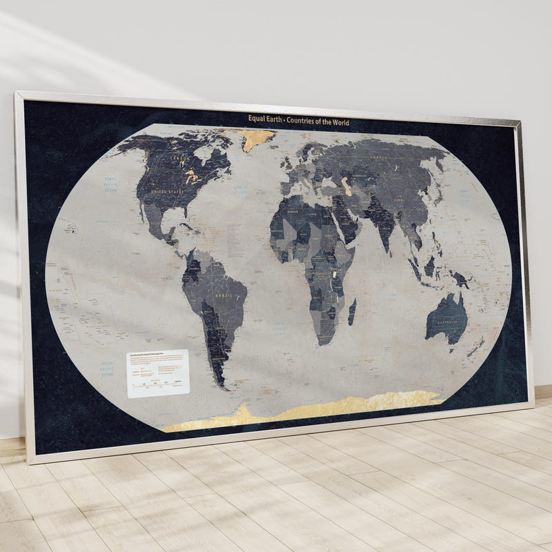 Luxury World Map - Etsy