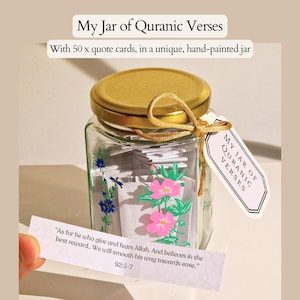 Jar of Islamic Verses | Hand Painted Jar | Islamic Gift | Encouragement ...