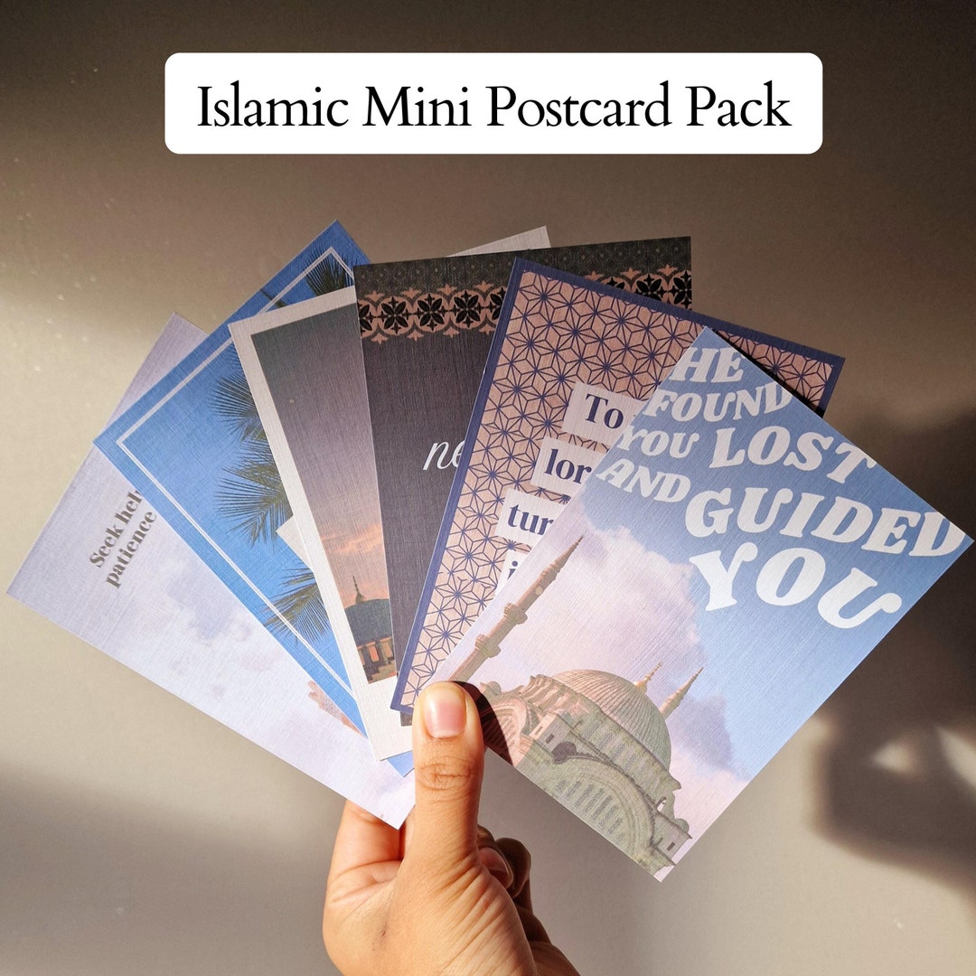 Islamic Mini Prints - Blue Mosques | Postcard Set | Islamic Wall Art - Etsy