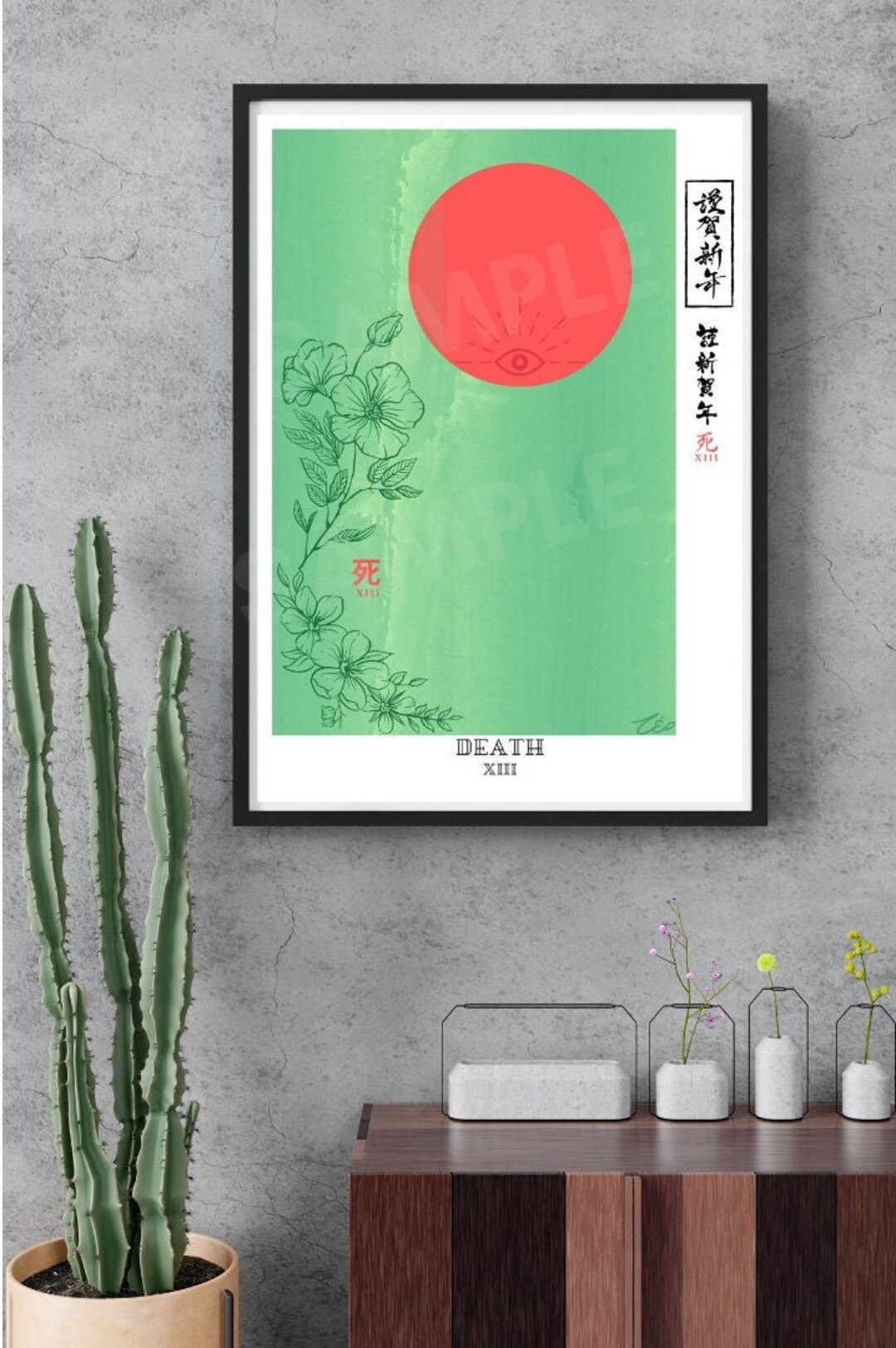 Green Japanese Print, Green Manga Poster, Imperial Japan Printable Art ...