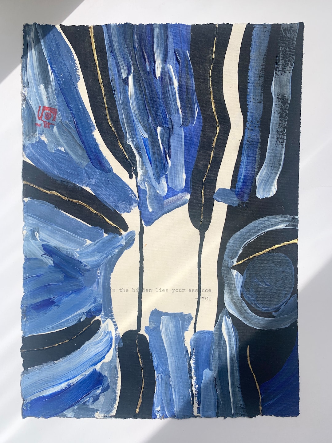 You / Kintsugi Word Art Ink Poem Acrylic Gold Typography Letters ...