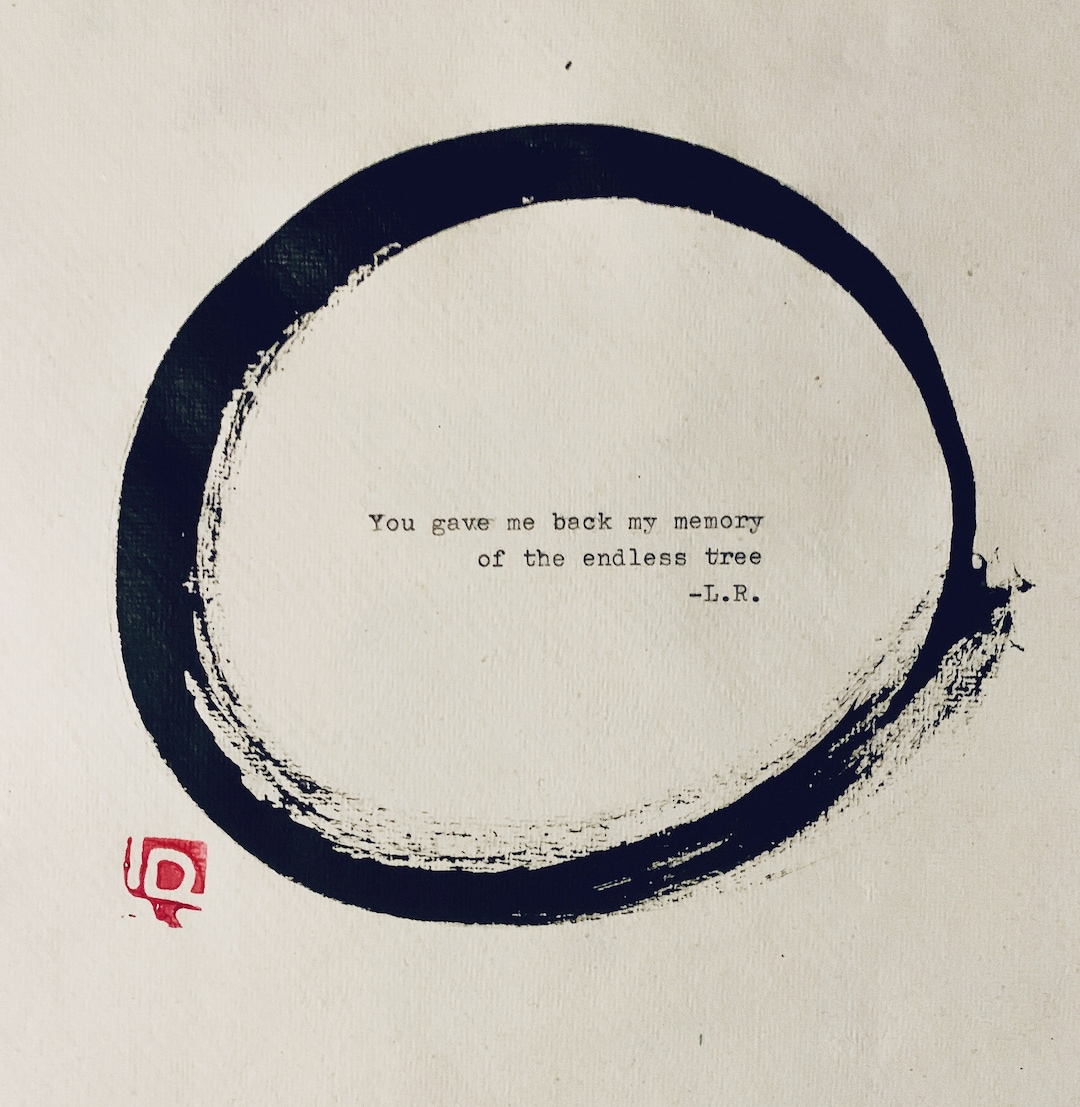 Memo[t]ree / Word Art Ink Poem Sumi-e Typography Letters Writing Enso ...