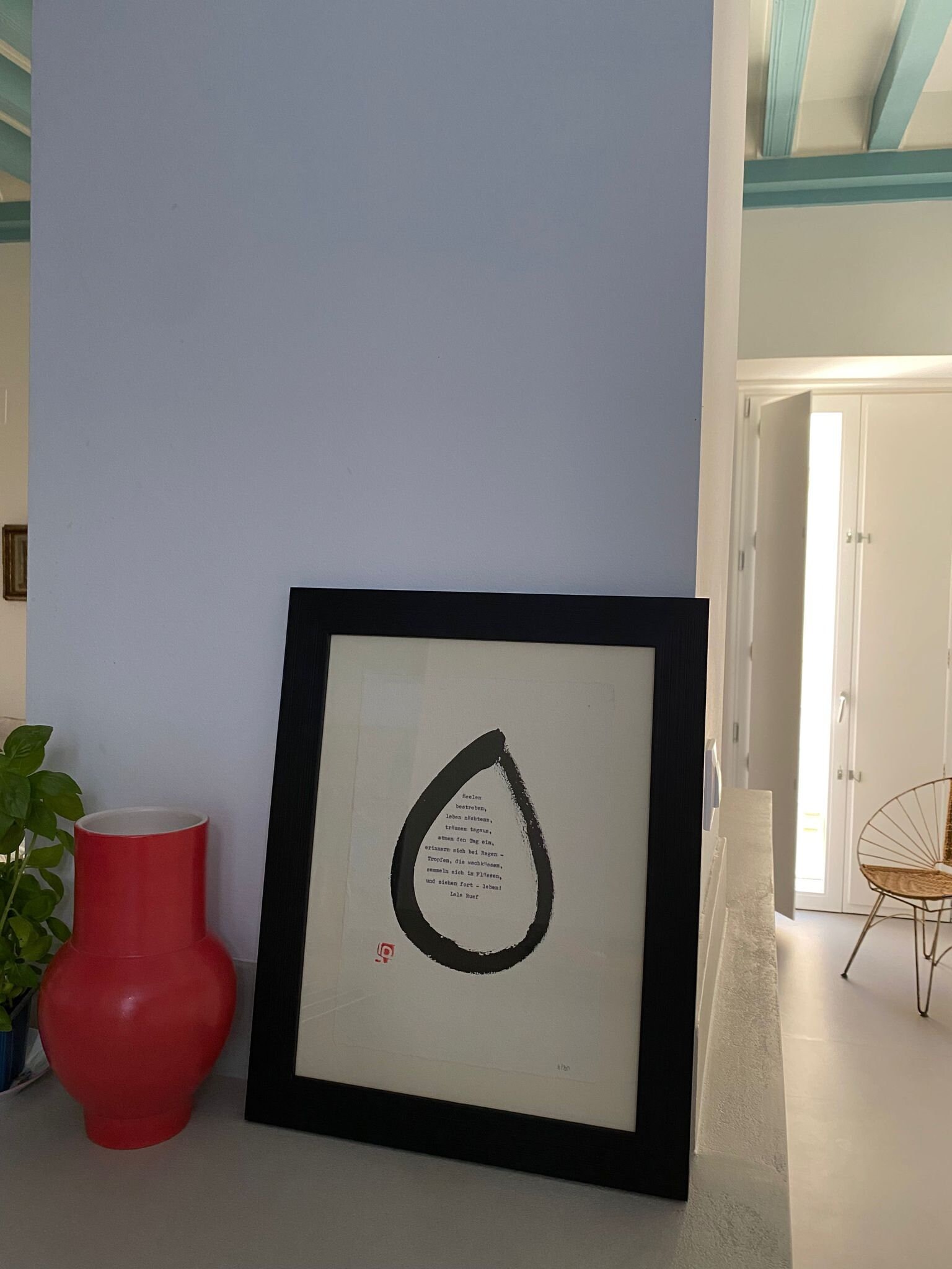 Regentropfen / Word Art Ink Poem Sumi-e Typography Letters Writing ...