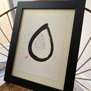 Regentropfen / Word Art Ink Poem Sumi-e Typography Letters Writing ...