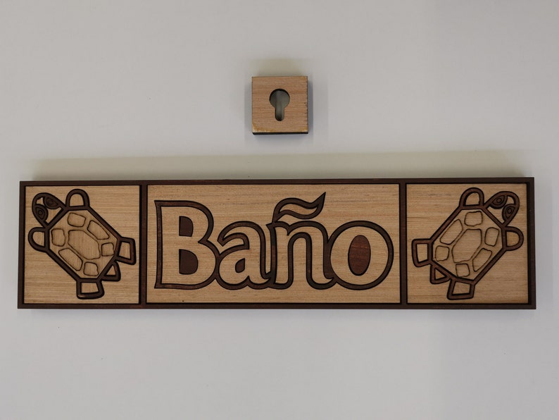 Baño Door Sign, Toilet Door Sign, Bathroom in Multiple Languages ...