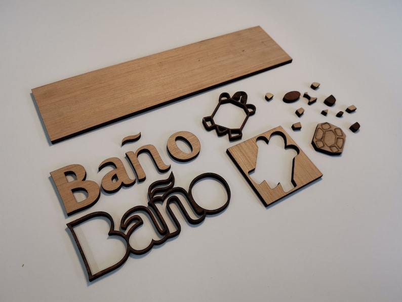 Baño Door Sign, Toilet Door Sign, Bathroom in Multiple Languages ...