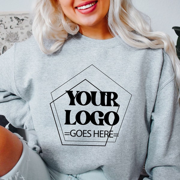 Custom Logo Sweatshirt - Make Your Own Logo Sweatshirt