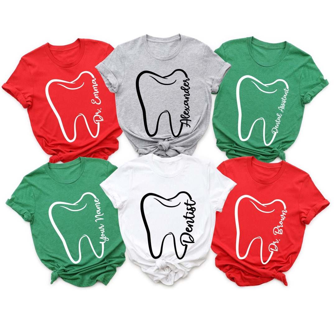 Dentist Custom Shirt, Custom Tooth Shirt, Dentist Personalized Shirt ...