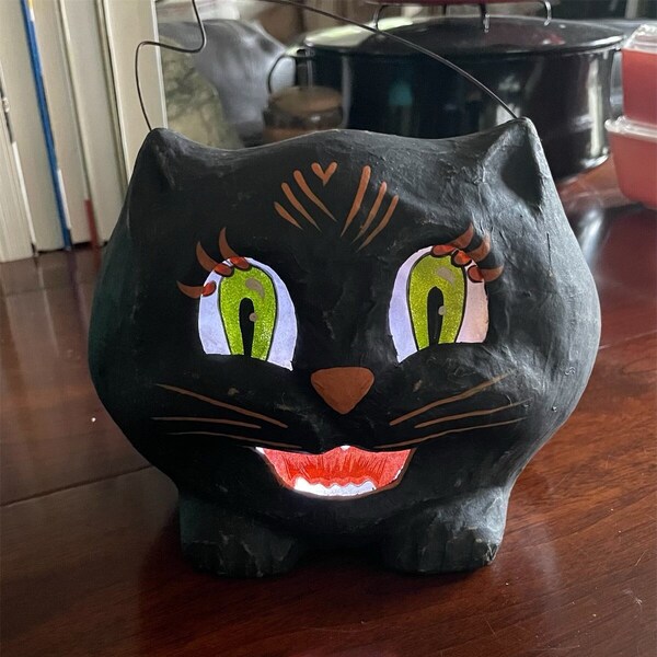 Paper Mache Cat - Etsy