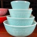 Vintage Pyrex Turquoise robin Egg Blue Mixing Bowl Set - Etsy