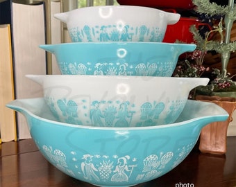 Pyrex Butterprint Cinderella Mixing Bowl Set - Etsy