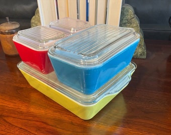 Pyrex Primary Colors Refrigerator Set - Etsy