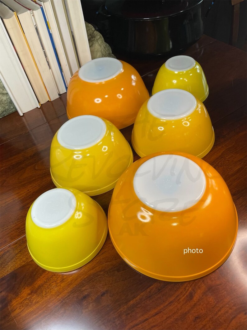 3pc Pyrex Orange & Yellow Mixing Bowl Set Choice - Etsy
