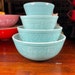 Vintage Pyrex Turquoise robin Egg Blue Mixing Bowl Set - Etsy