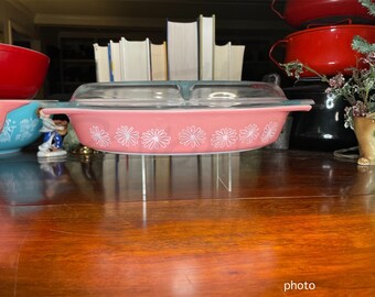 Pink Daisy Vintage Pyrex Oval Covered Casserole Dish With Lid 043 ...