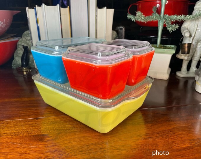 Pyrex Primary Colors Refrigerator Set - Etsy