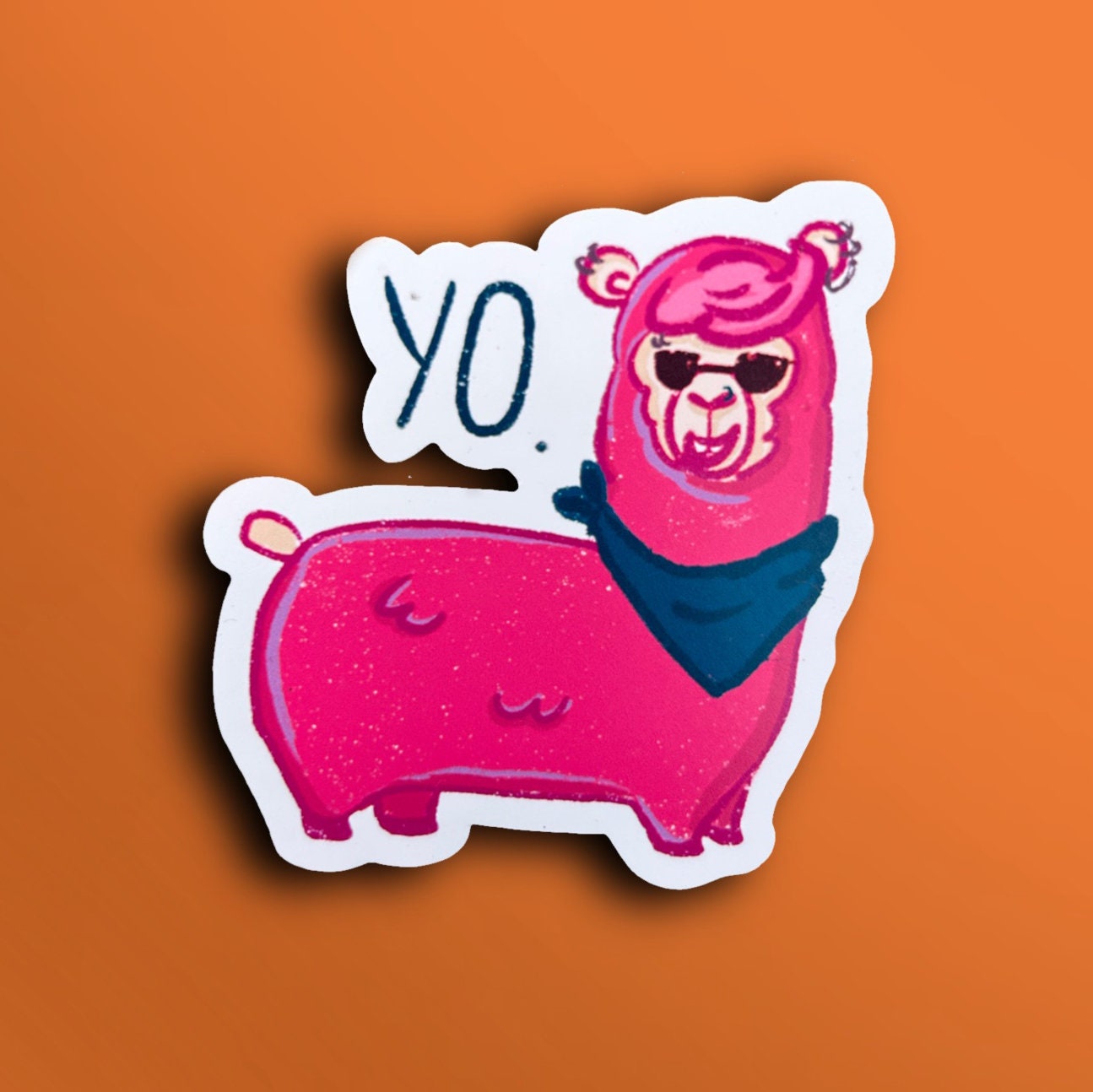 Yo Llama Deluxe Vinyl Sticker, Llama, Funny, Best Friend Gift, Hello ...