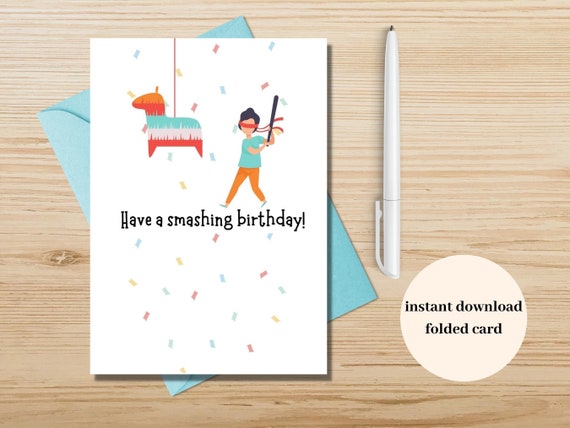 Pinata Birthday Amazing Birthday Pinata Birthday Pun Card - Etsy