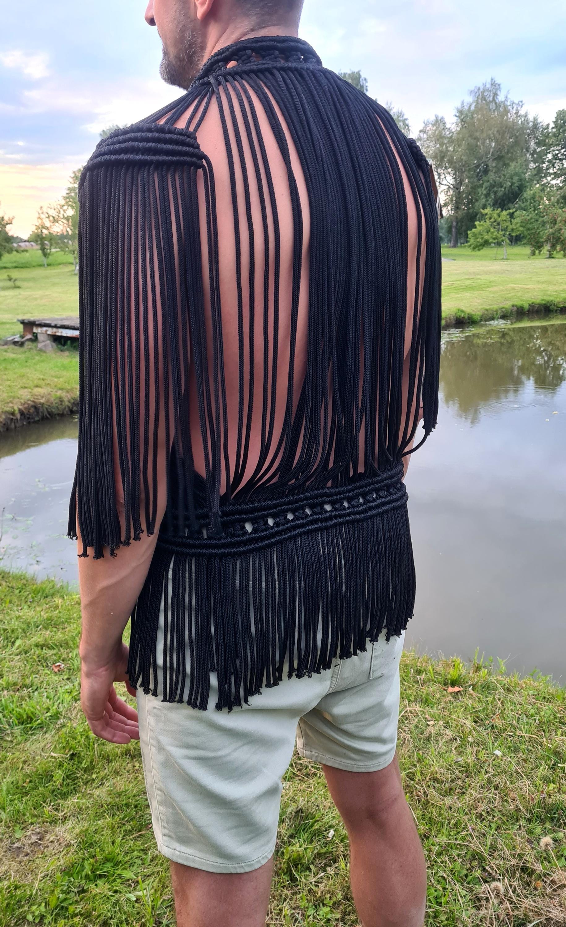 Men's Macrame Jacket / Men's Festival Jacket / Boho Festival Outwear ...