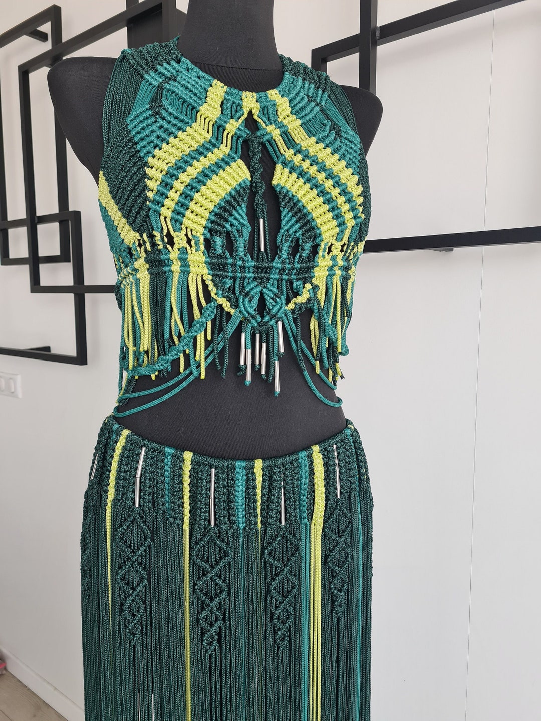 MACRAME MAXI DRESS | Elegant Rituals Dress | Festive Goddess Gown | Two ...