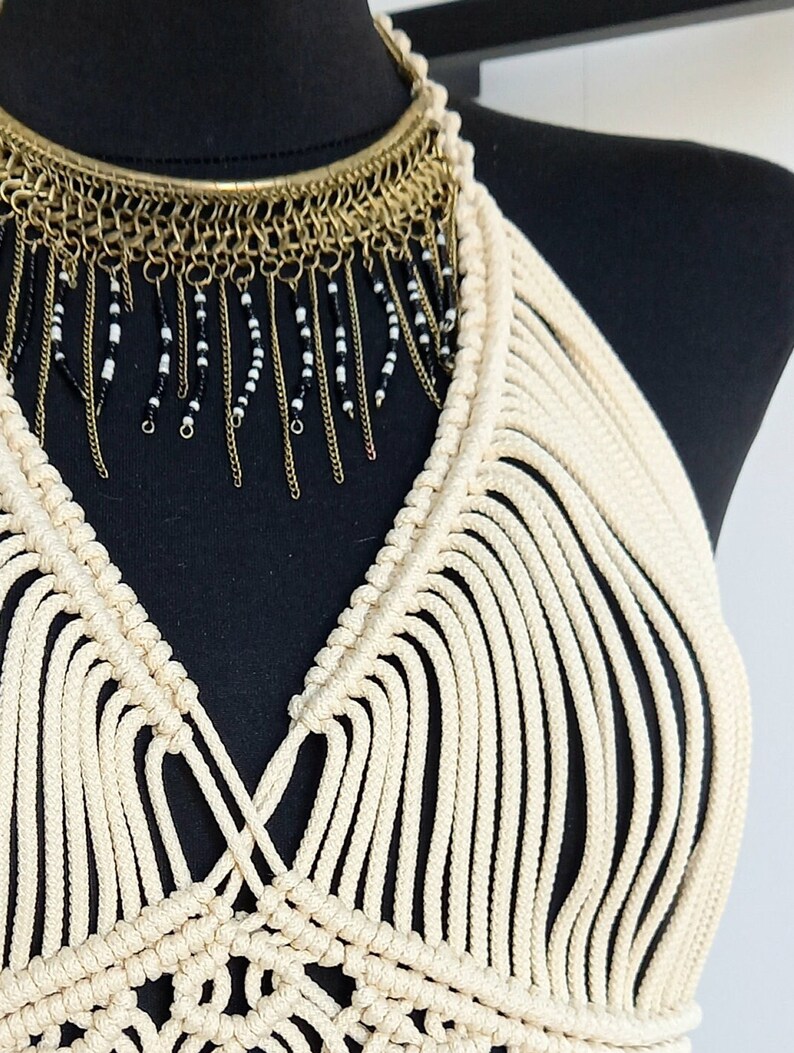 Handmade Macrame Top | Boho Chic Beach Cover-up - Etsy