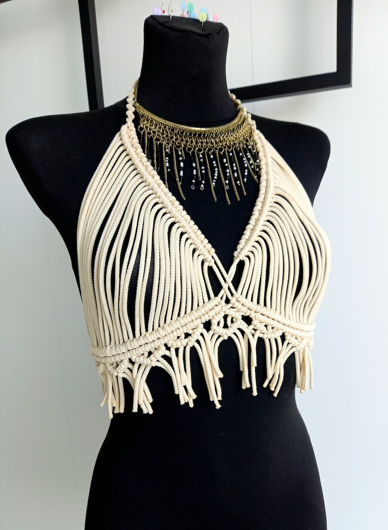 MACRAME CHIC TOP Womens Macrame Top Enchanting Beachwear Macrame Summer ...