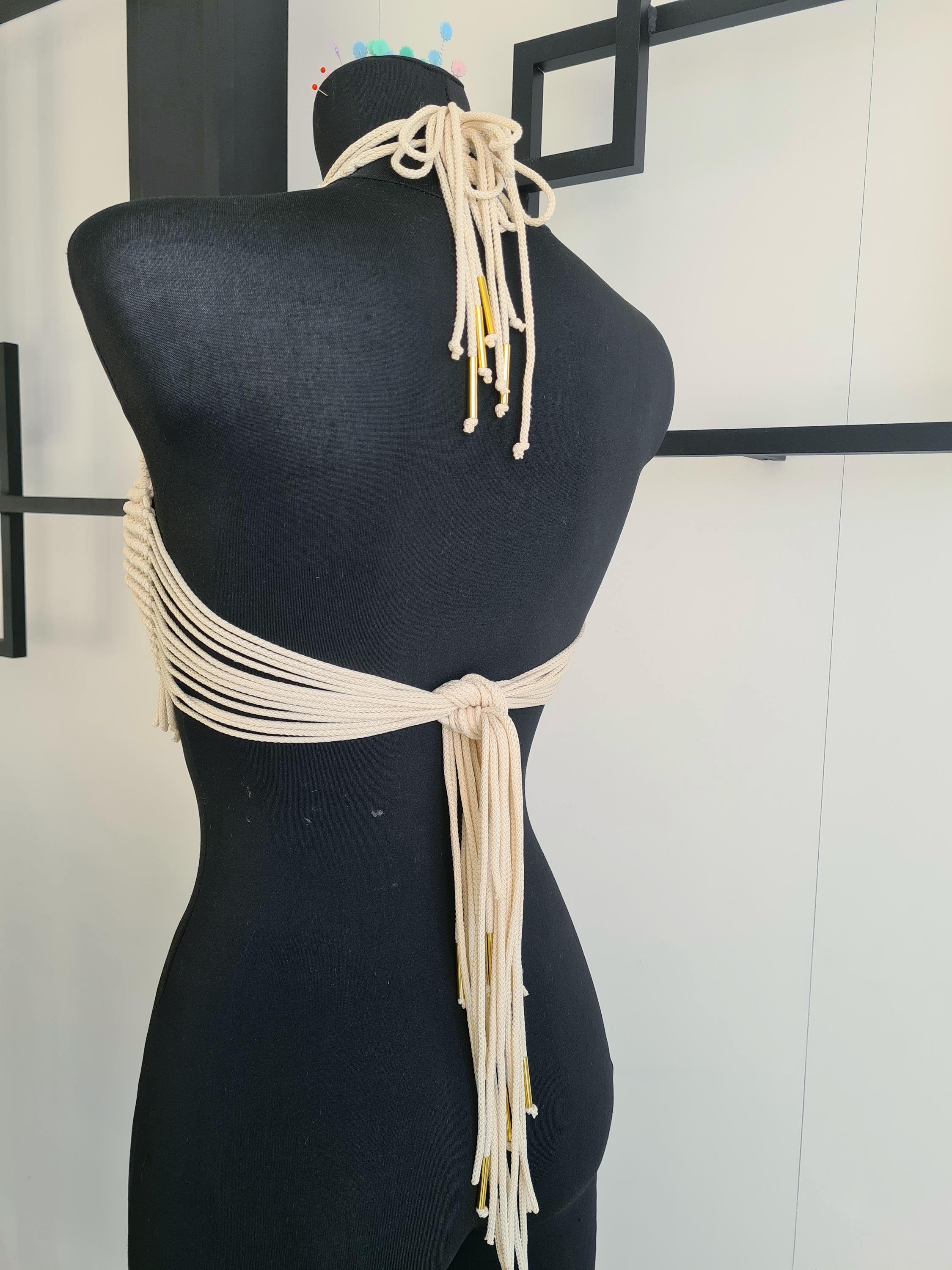 White Luxury Macramé Set / Elegant Boho Macramé Top & Shoulder ...