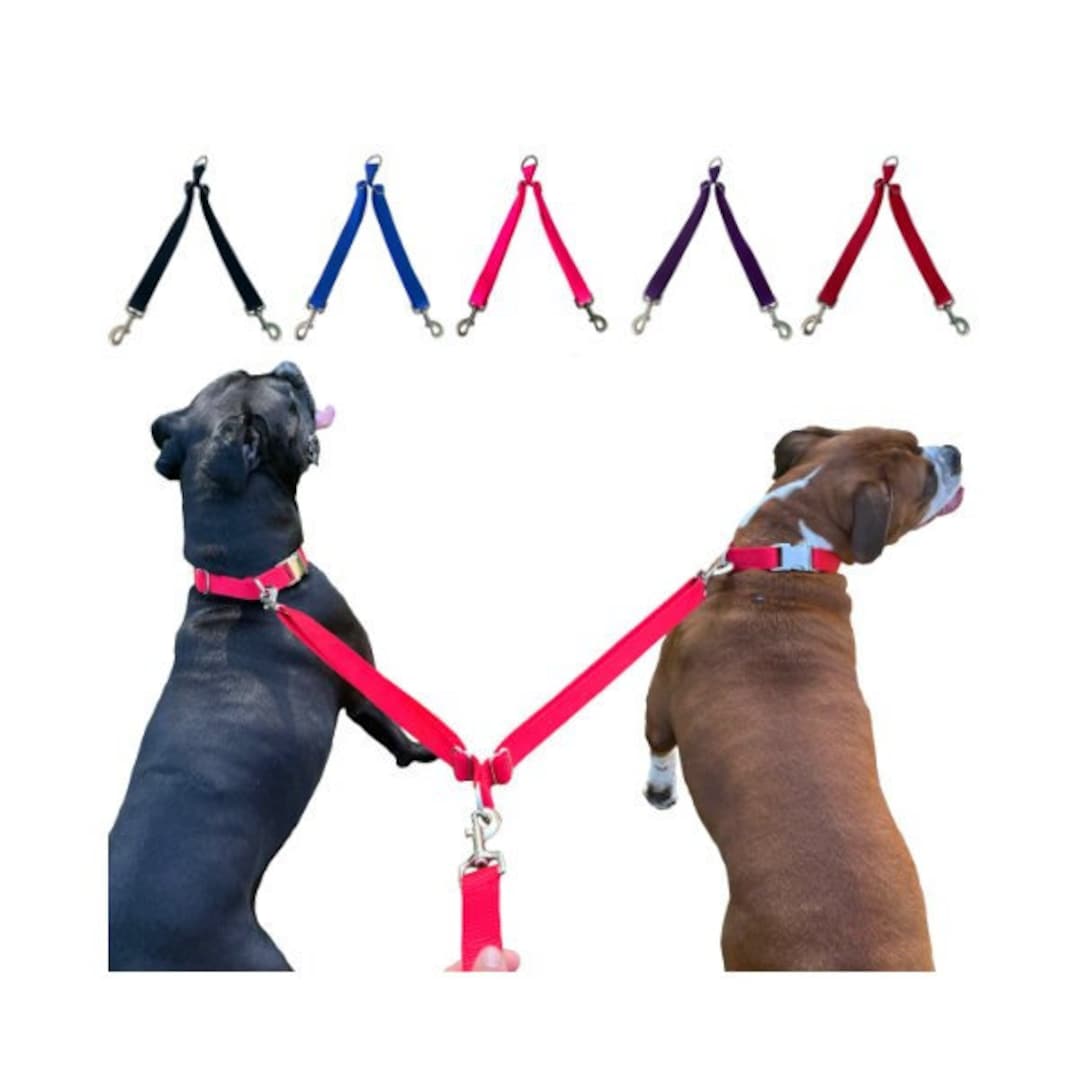 Adjustable Split Leash: Tangle Free Design | Adjustable Lengths - Etsy