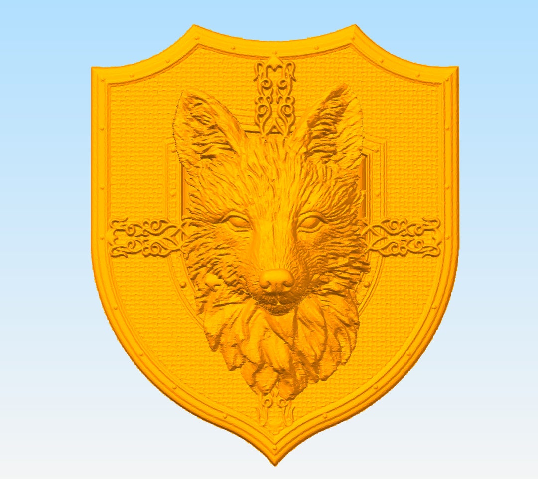 Fox Shield for CNC, 3D STL Model, Cnc Router Engraver, Artcam, Aspire ...