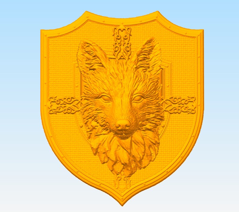 Fox Shield for CNC, 3D STL Model, Cnc Router Engraver, Artcam, Aspire ...