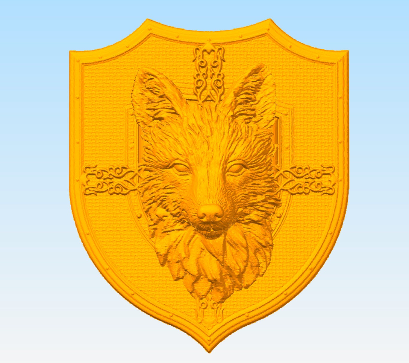 Fox Shield for CNC, 3D STL Model, Cnc Router Engraver, Artcam, Aspire ...