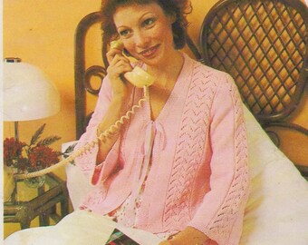 Knitting Pattern for Bedjacket, a Cosy and Elegant Knitted Jacket With ...