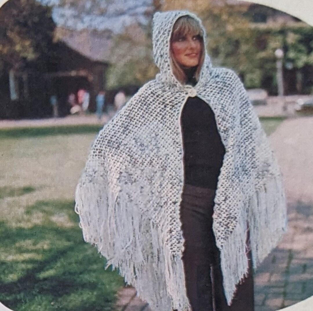 Crochet Lady's Shawl With Hood Pattern - Etsy