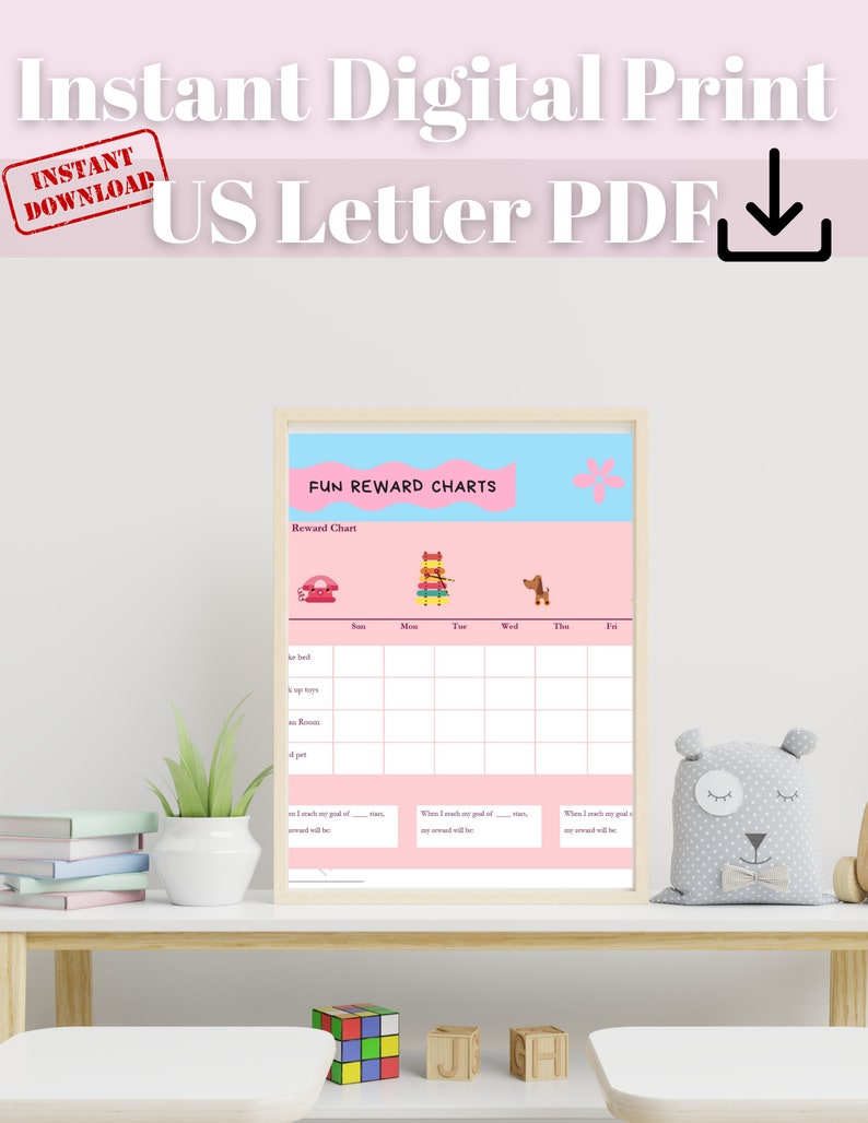 Digital Printable Family Activity Rewards Color Coded Charts & Tracker ...