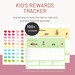 Digital Printable Family Activity Rewards Color Coded Charts & Tracker ...