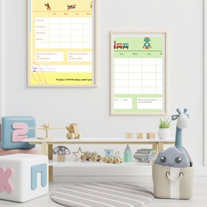 Digital Printable Family Activity Rewards Color Coded Charts & Tracker ...