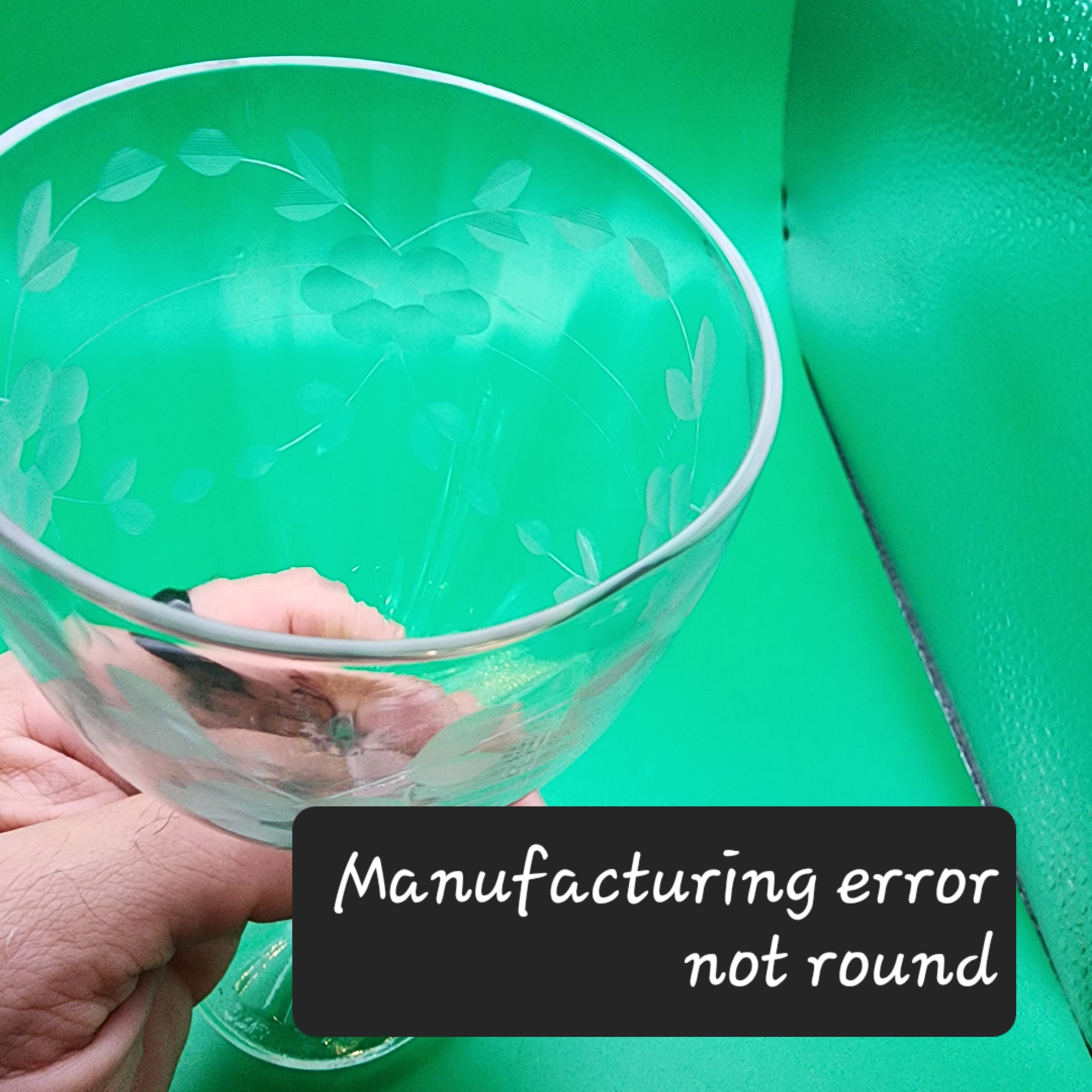 Standard Glass Co Water Goblets Cut 92 Lady Leg Stem Flowers & Rings ...