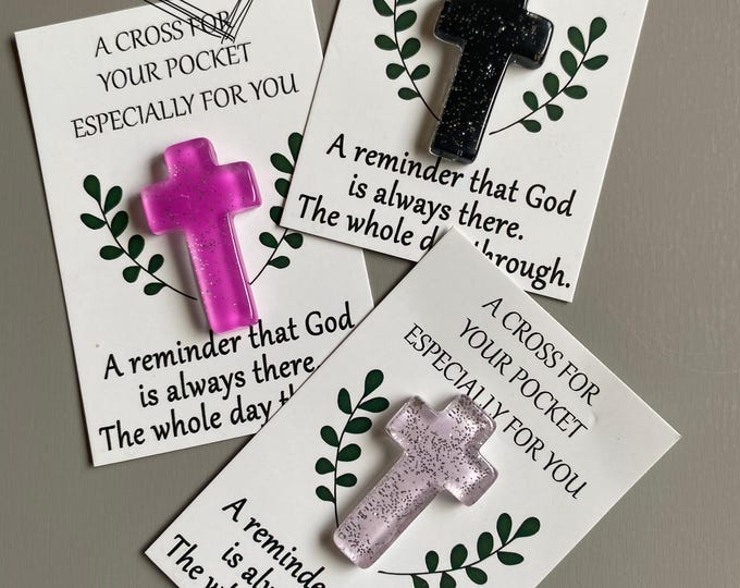 Little Cross Pocket Cards for Church Party Favors, Bible Study ...