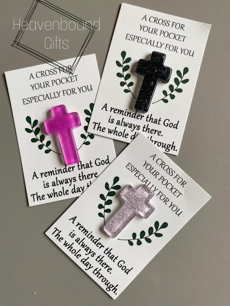 Little Cross Pocket Cards for Church Party Favors, Bible Study ...