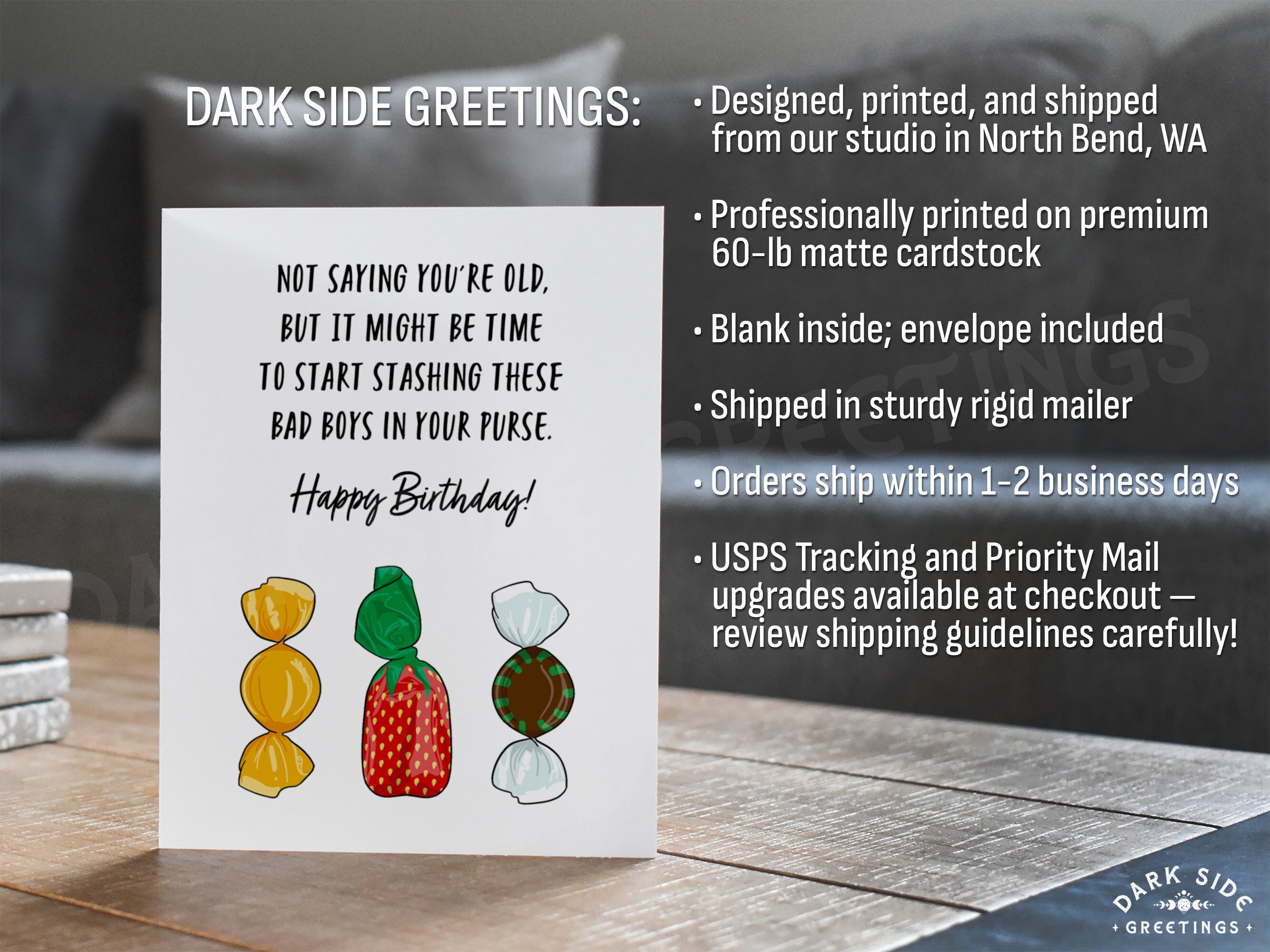 Funny Birthday Card, Old Lady Candy in Purse Card, Getting Older ...