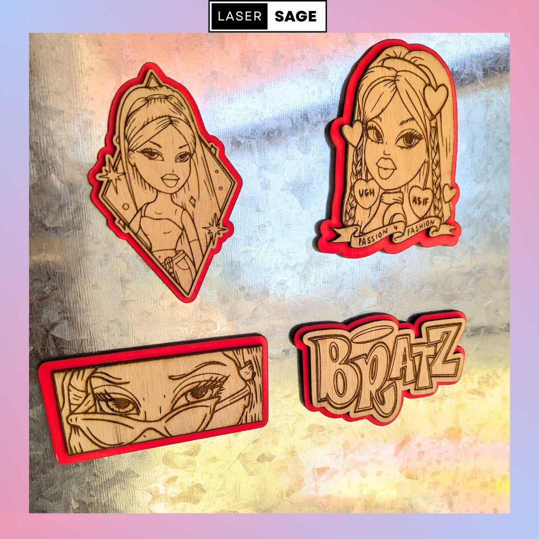 Y2K Fridge Magnet Set Wood Neon Blacklight Soft Girl Aesthetic - Etsy