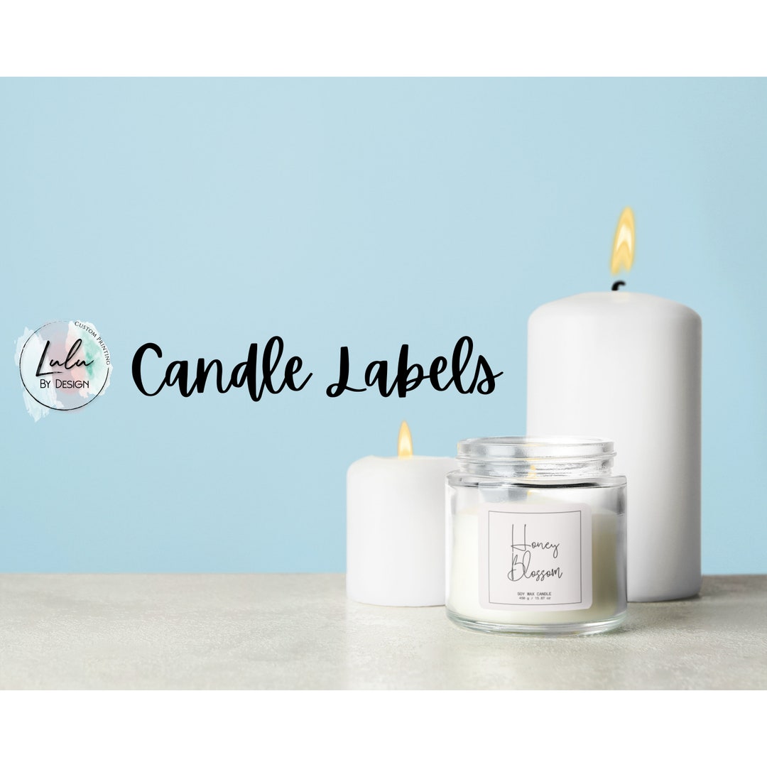 Candle Labels, Personalized Candle Labels, Free Shipping, We Print Your ...