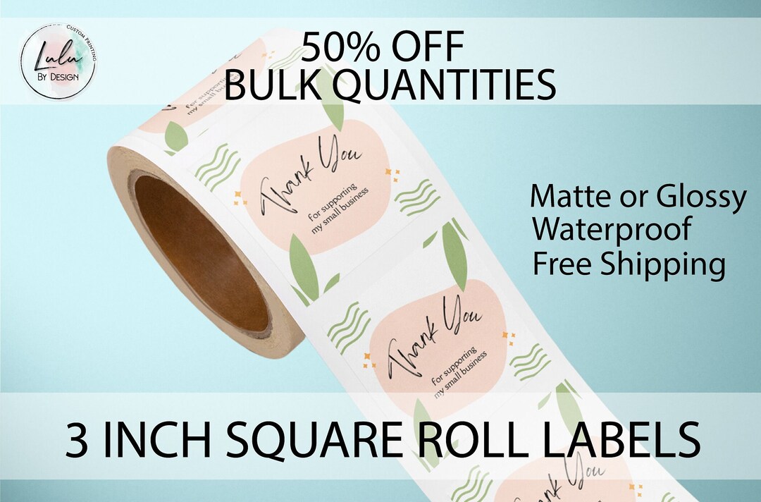 3 Inch Square Labels on Roll | Product Labels | Weatherproof Labels ...