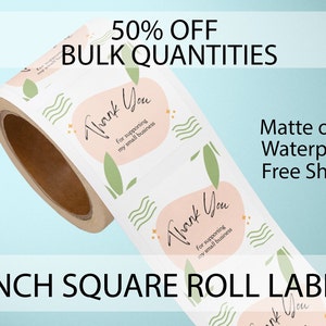 3 Inch Square Labels on Roll | Product Labels | Weatherproof Labels ...