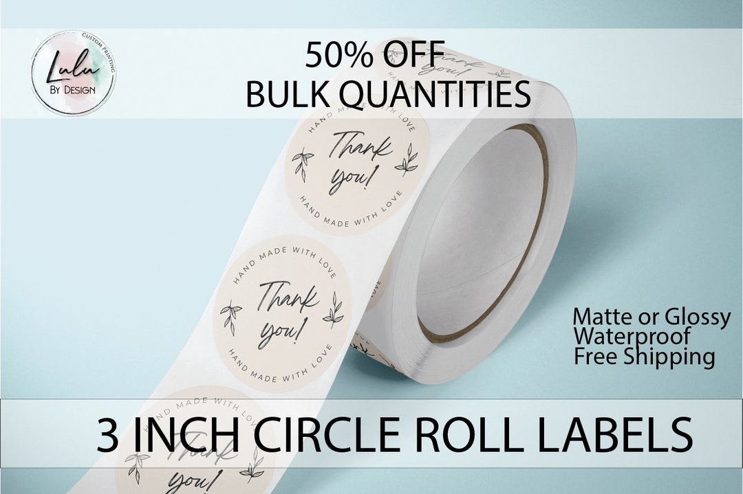 3 Inch Circle Labels on Roll | Product Labels | Weatherproof Labels ...