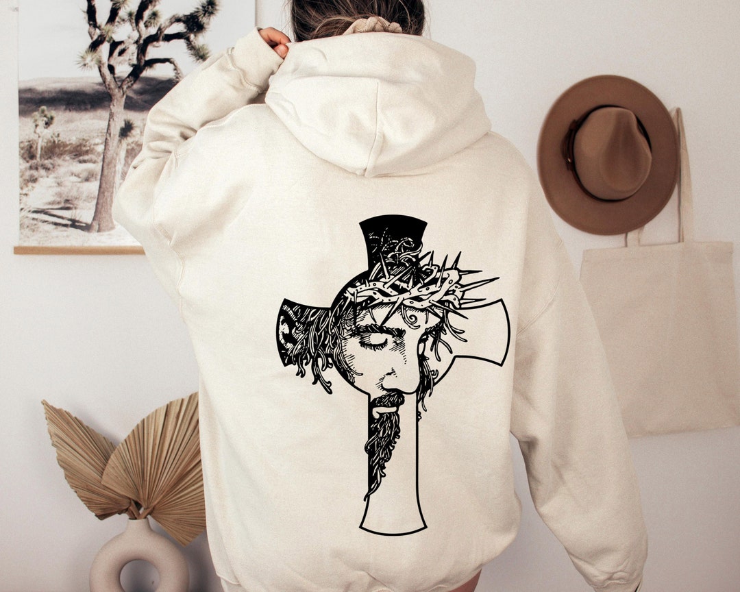 Jesus Hoodie Cross Hoodie Religious Hoodie Jesus Cross - Etsy