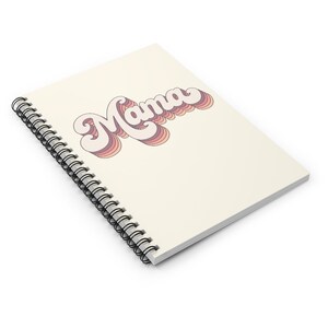 Retro Pink Mama Spiral Notebook - Ruled Line, Mom Gift for Mom, Mother ...