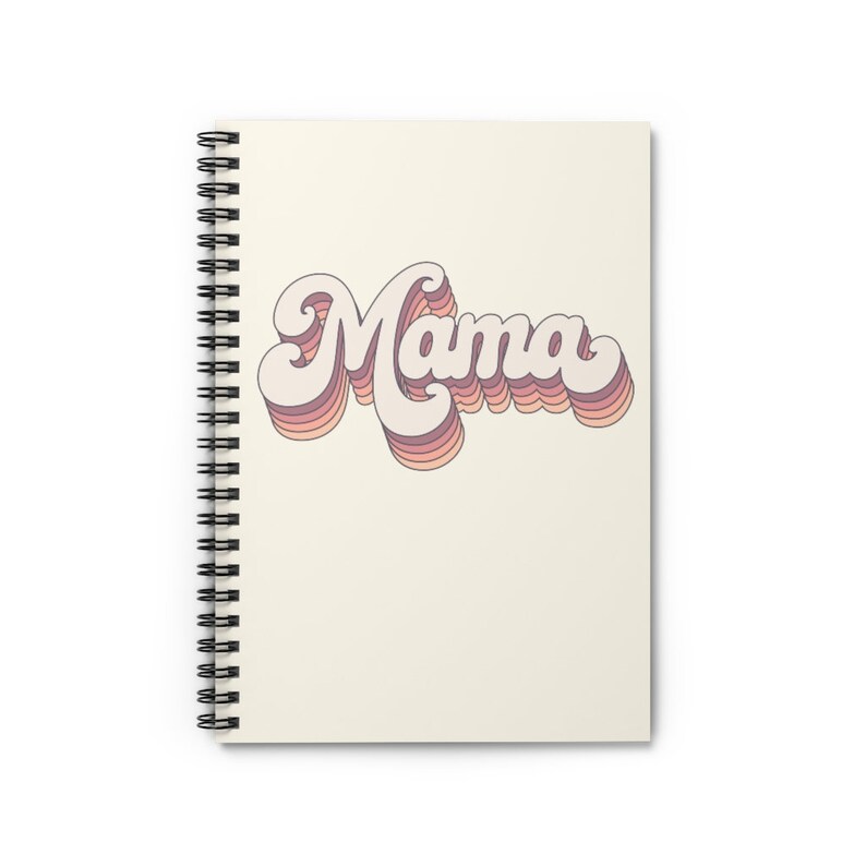 Retro Pink Mama Spiral Notebook - Ruled Line, Mom Gift for Mom, Mother ...
