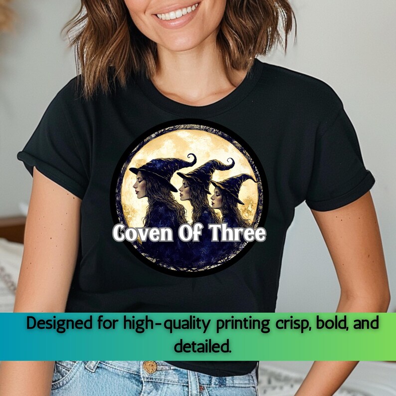 Coven of Three Witchy Digital Art Bundle | 16 Mystical High-res PNG ...