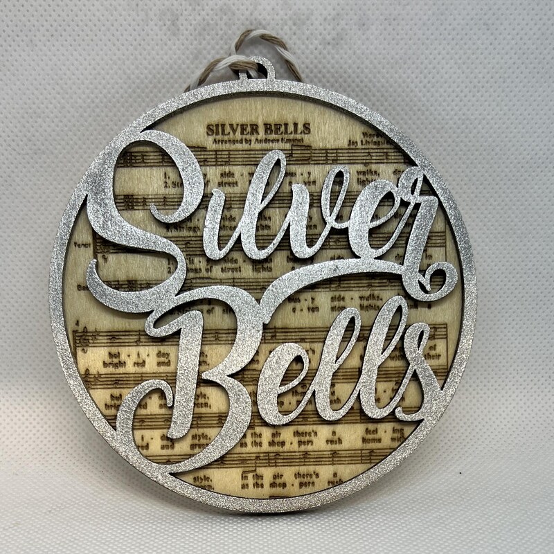 Silver Bell Ornament - Etsy